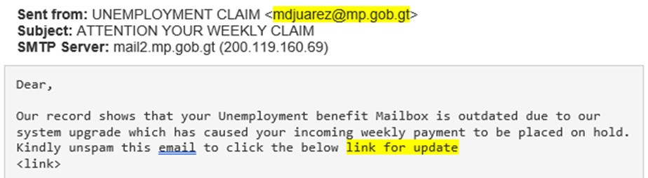 Unemployment Benefits Scam – State of New York